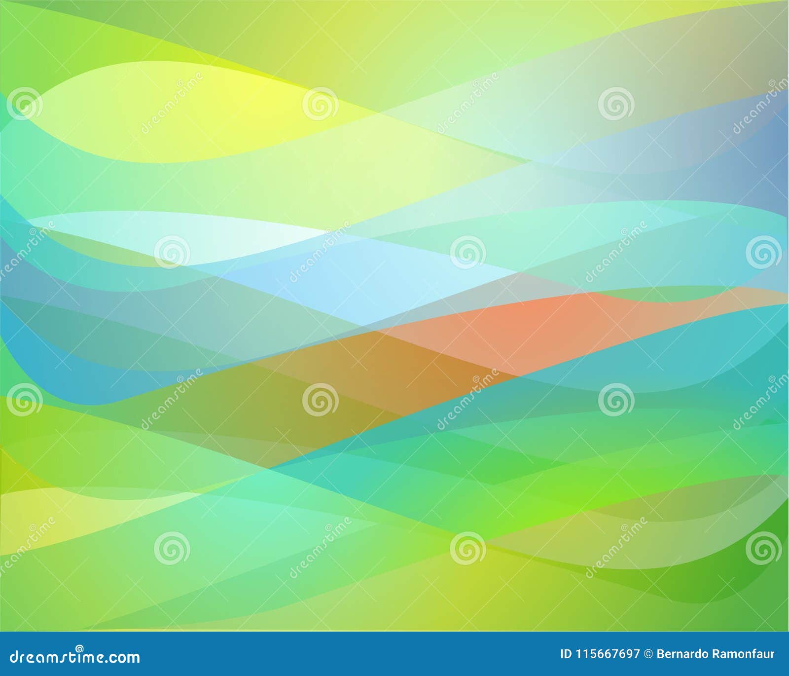 Soft Color Waves Vector Illustration Stock Vector - Illustration of ...