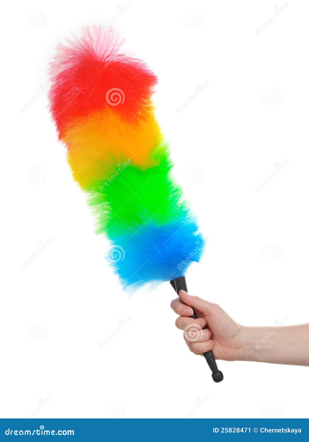 Soft Colorful Duster in Hand Stock Image - Image of brush, dust: 25828471