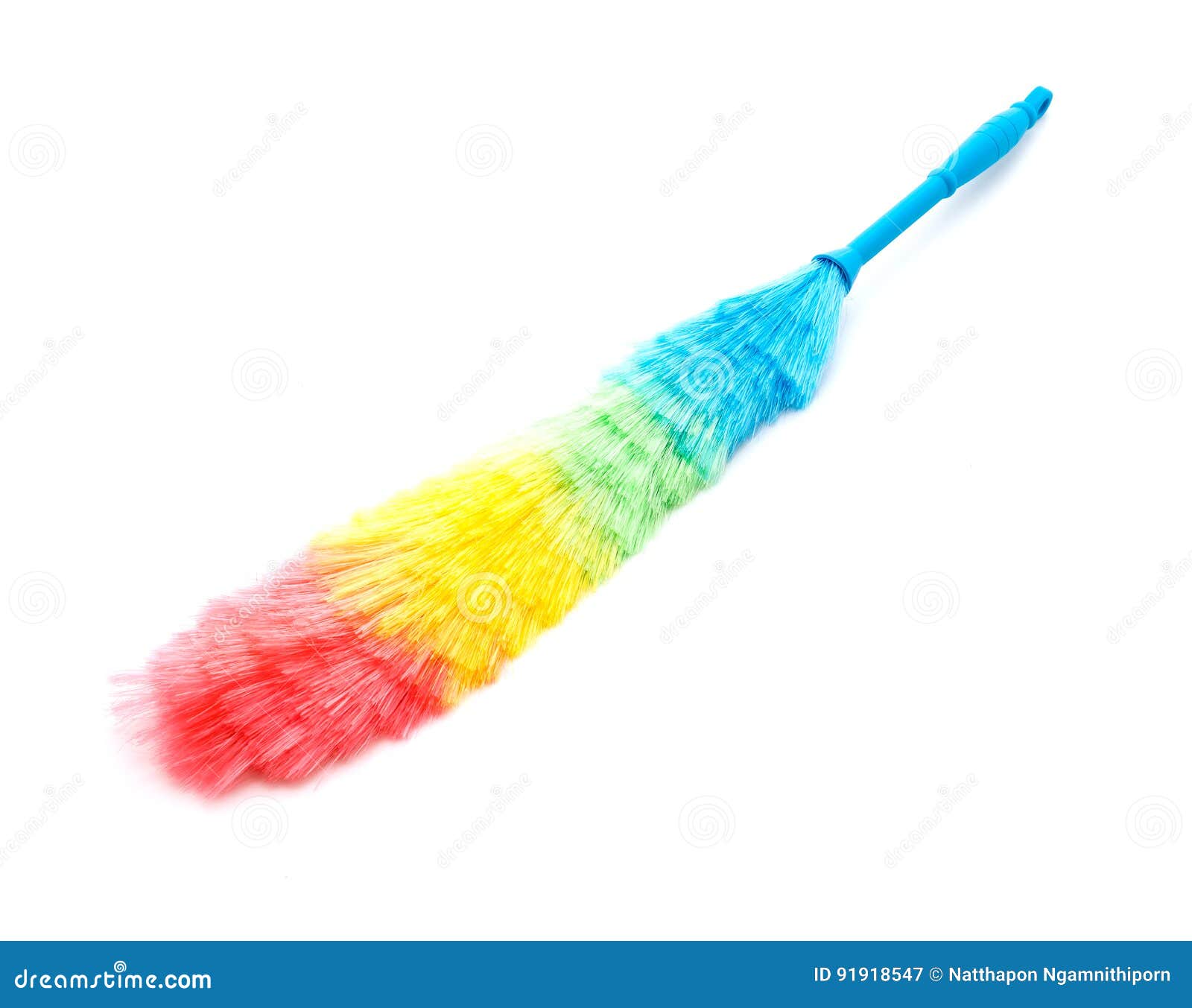 Soft Colorful Duster With Plastic Handle Stock Image - Image of ...