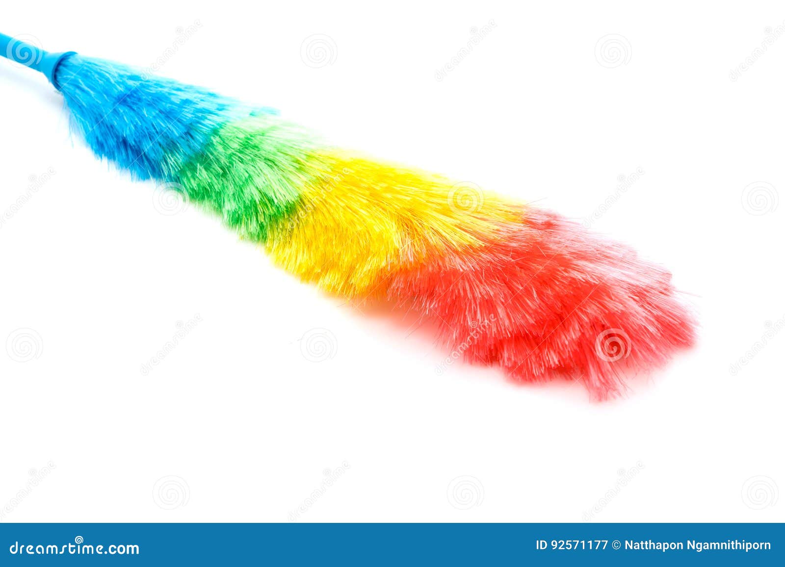 Soft Colorful Duster With Plastic Handle Stock Image - Image of soft ...