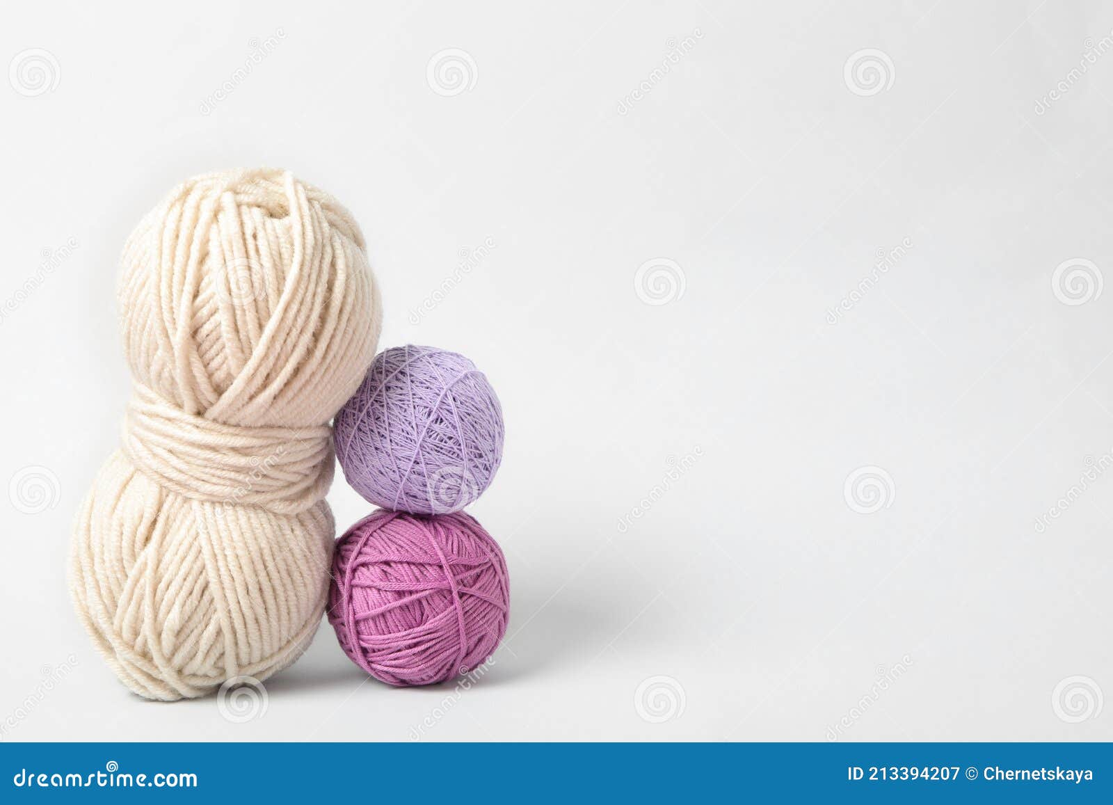 Soft Colorful Woolen Yarns on White Background Stock Image - Image of ...