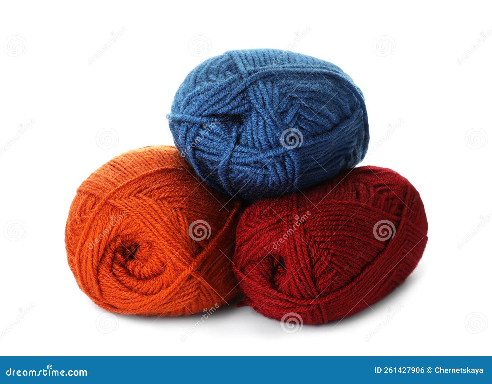 Soft Colorful Woolen Yarns on White Background Stock Photo - Image of ...