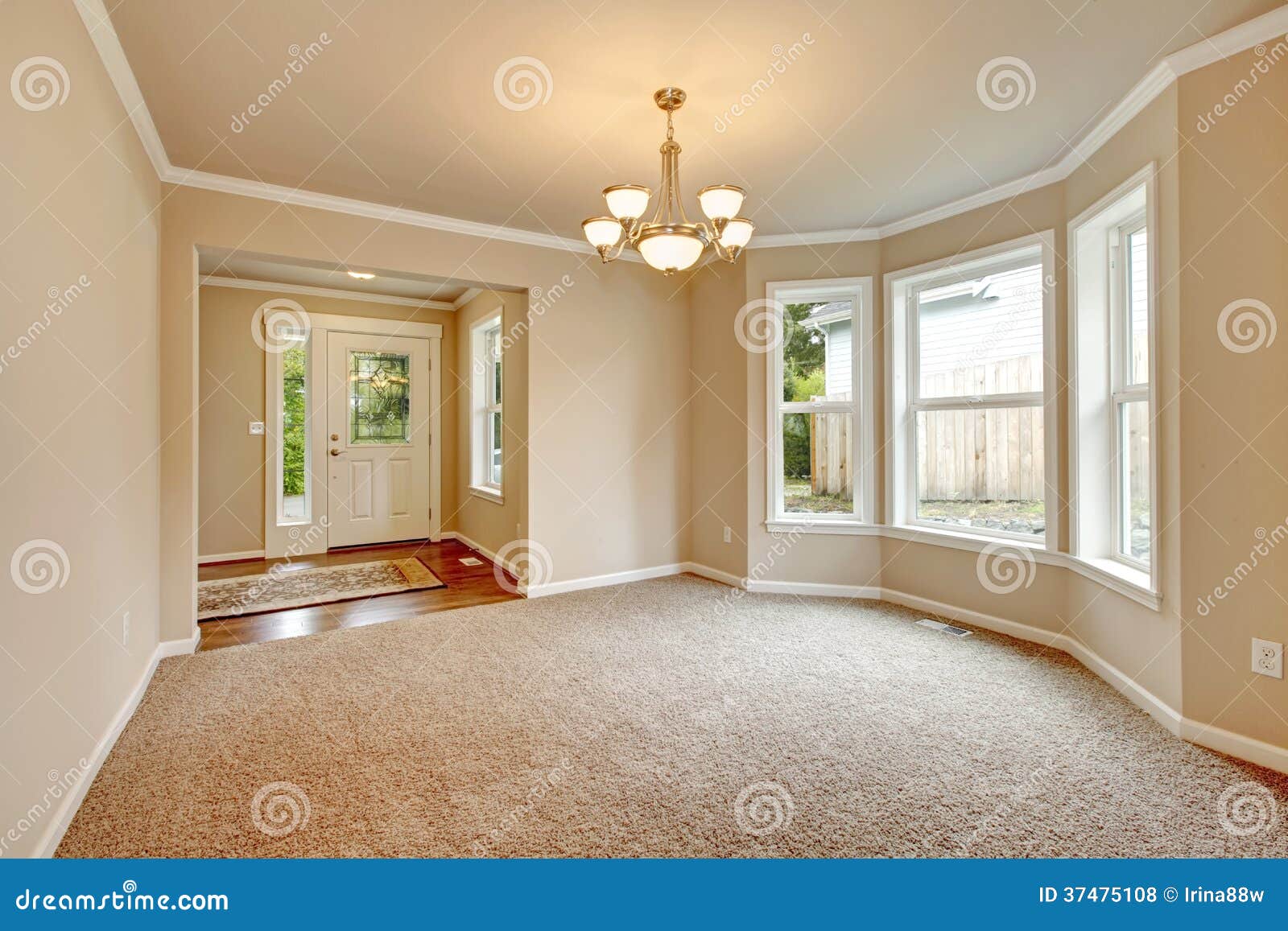 Soft Colors Empty Room with Angled Wall Stock Photo - Image of angled ...