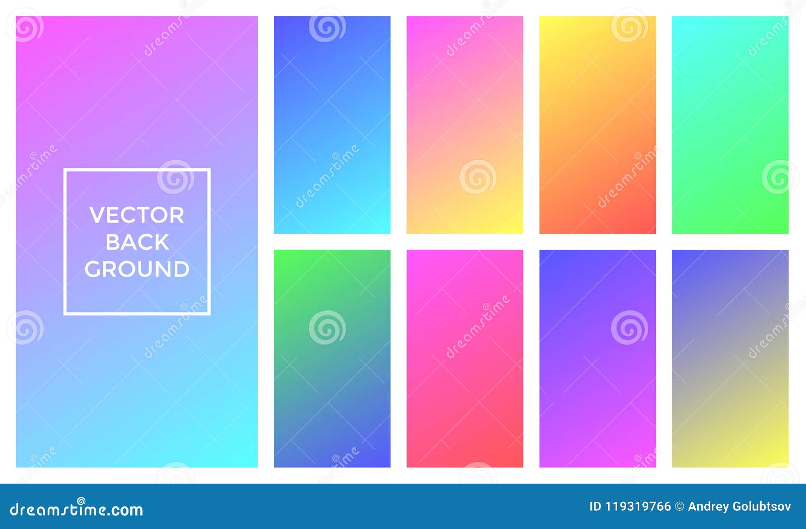 Gradient Palettes. Gradient Sample Set. Colorful Gradients For Poster ...