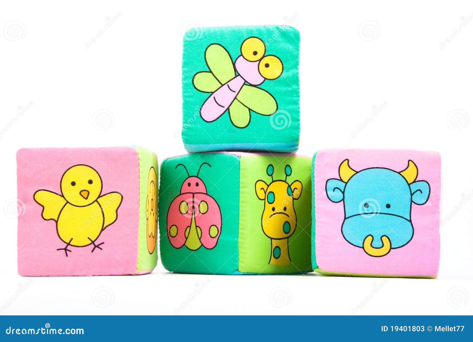 Soft Colourful Learning Blocks with Animals Stock Image - Image of ...