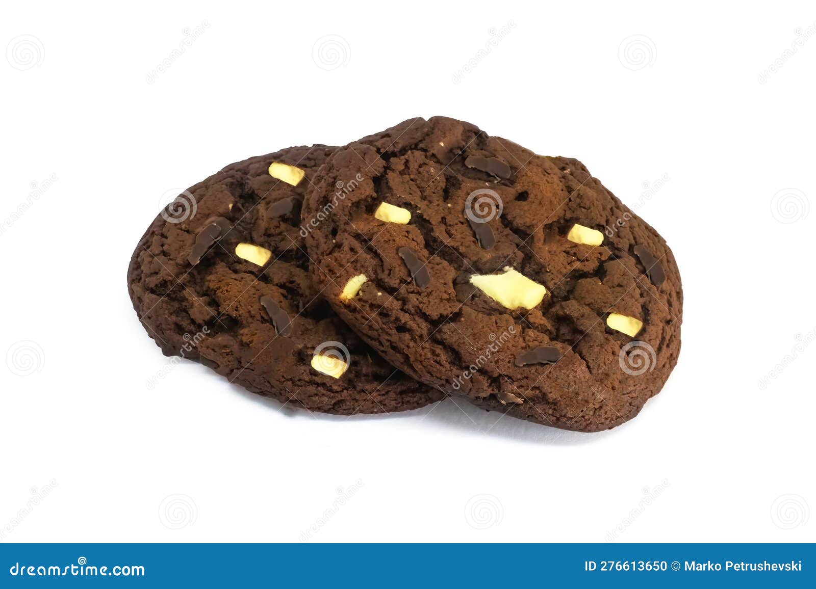 Soft Cookie Chocolate Isolated on White Background High Quality Details ...