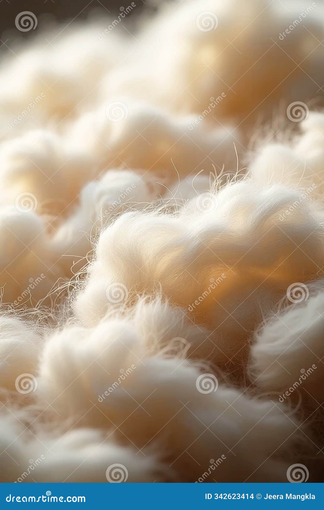 Soft, Cream-colored Wool Arranged Like Clouds.Texture Background ...