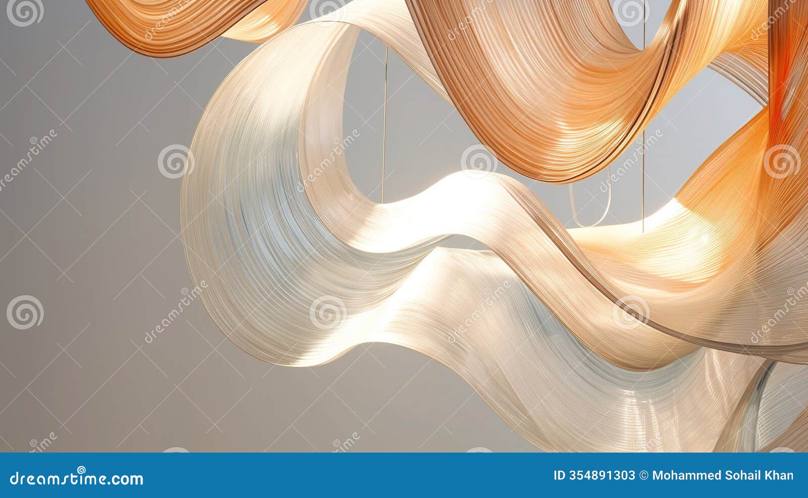 Soft Curved Surface Formed by Arrangement of Glass Filaments Stock ...