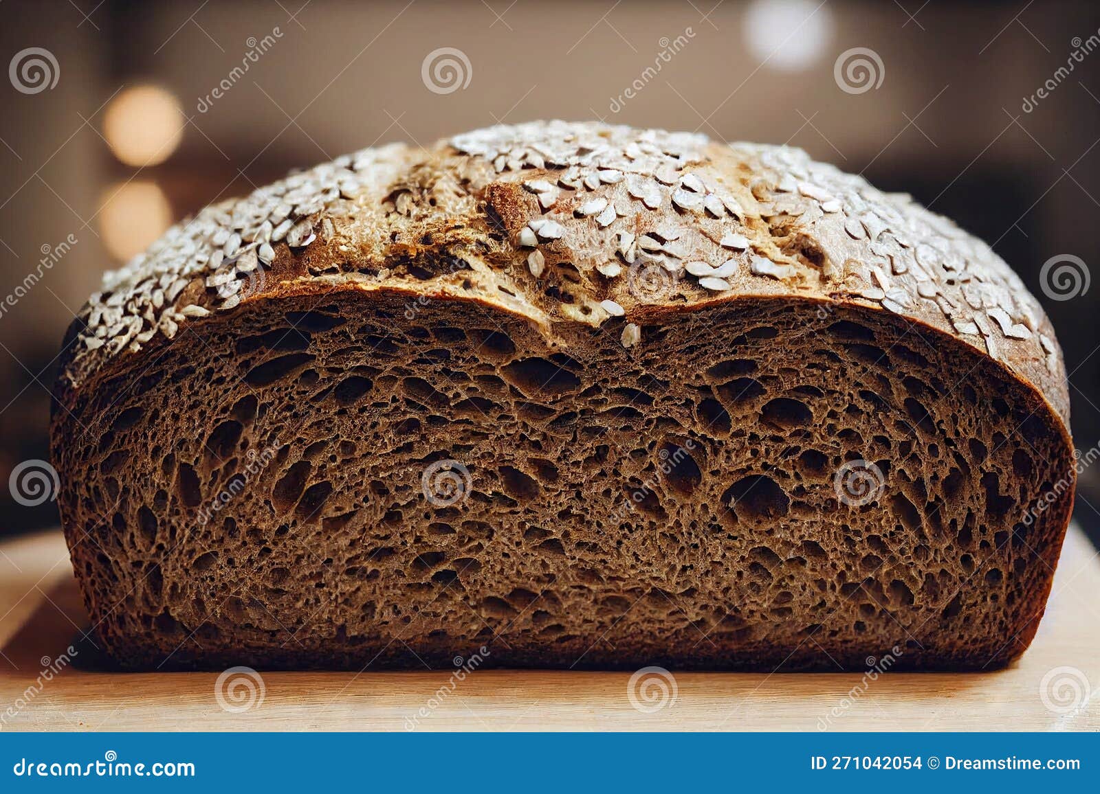 Soft Cut Loaf of Sourdough Bread with Porous Aromatic Pulp Stock ...