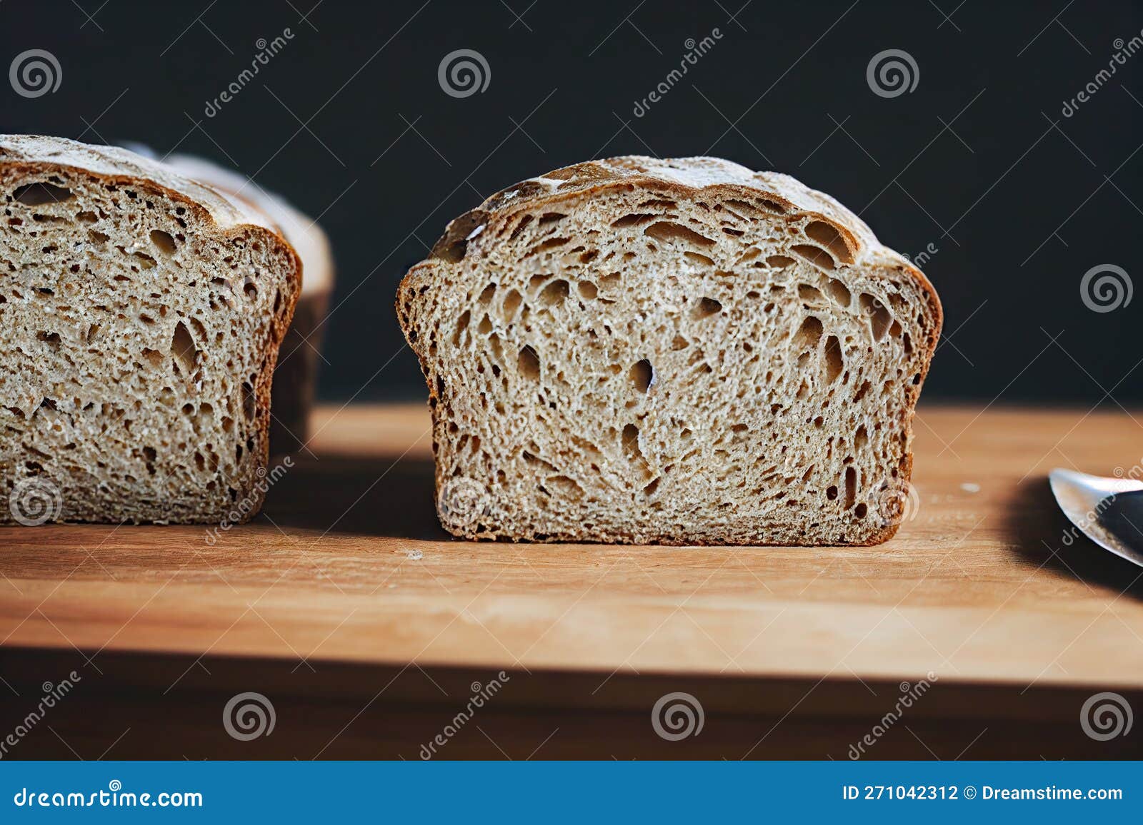 Soft Cut Loaf of Sourdough Bread with Porous Aromatic Pulp Stock ...