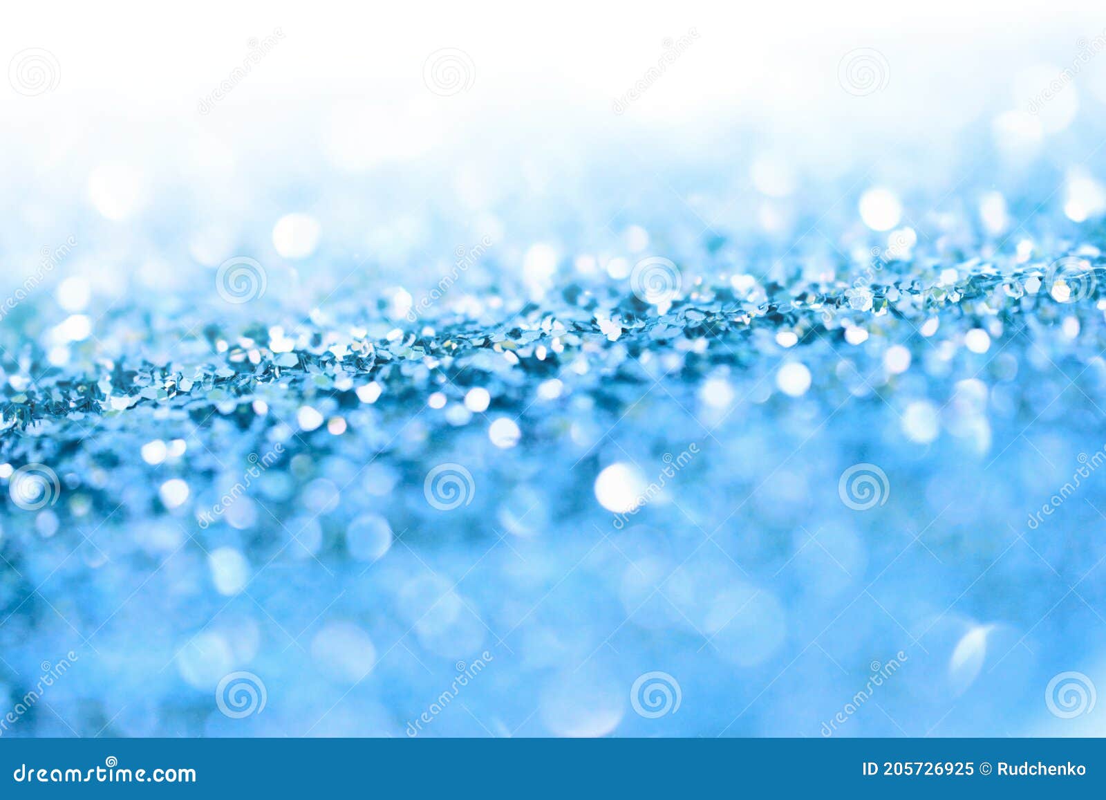 Soft De-focus Backgound. Blue Glitter Shine Dots Confetti Stock Image ...