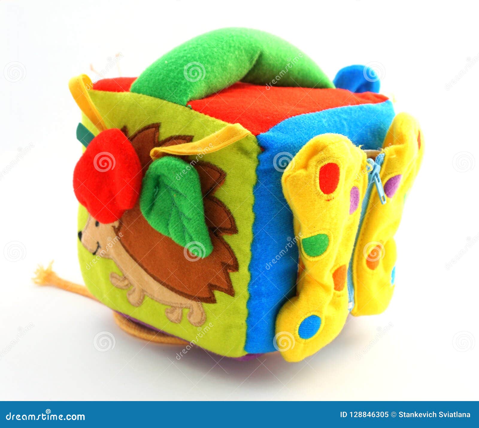 The soft developing cube. stock image. Image of felt - 128846305