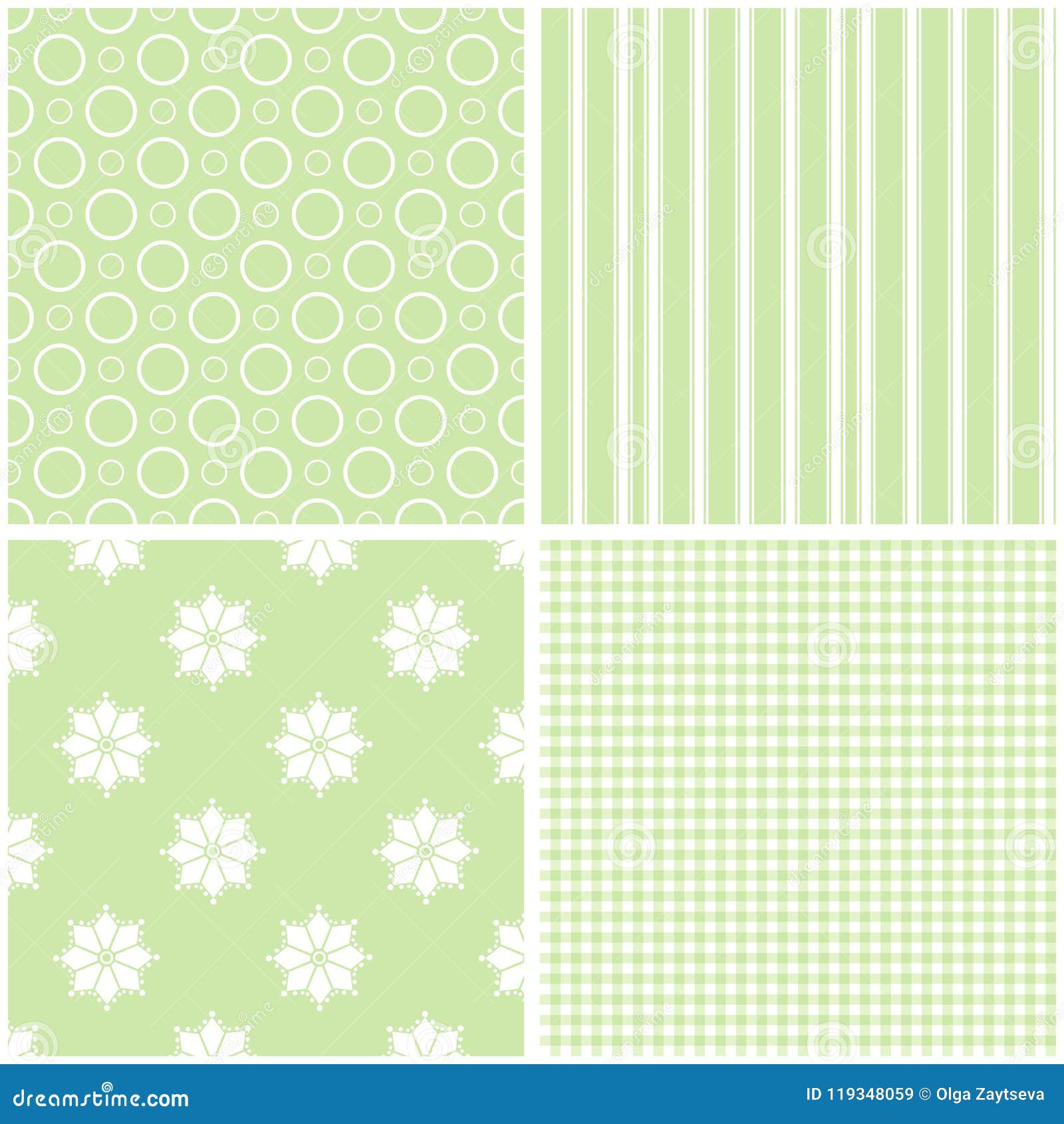Soft Different Vector Seamless Patterns. Stock Illustration ...