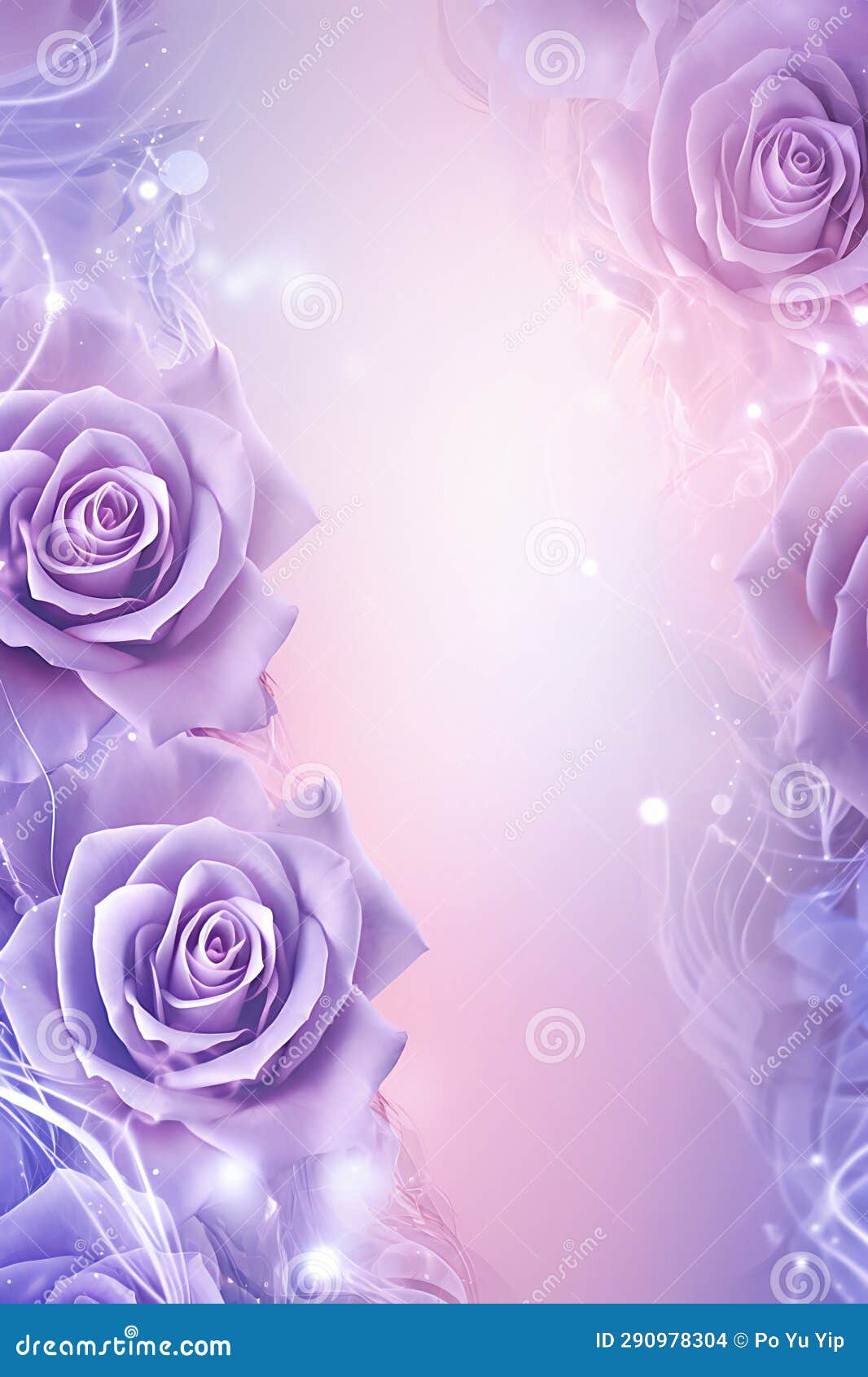 Soft Diffused Rose Pattern Frame for Website Greetings Card Invitation ...