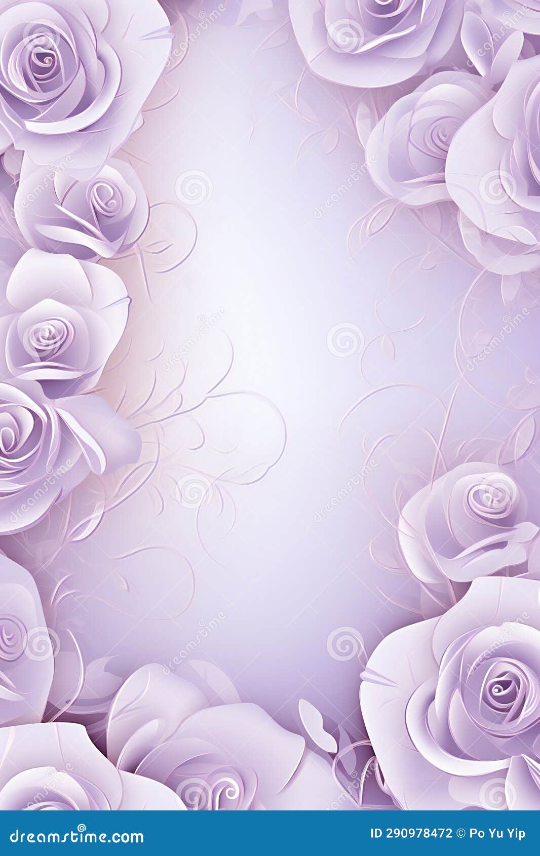 Soft Diffused Rose Pattern Frame for Website Greetings Card Invitation ...