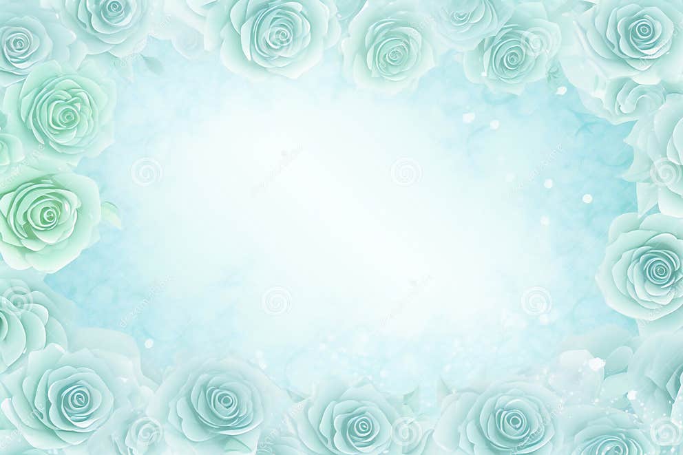 Soft Diffused Rose Pattern Frame for Website Greetings Card Invitation ...
