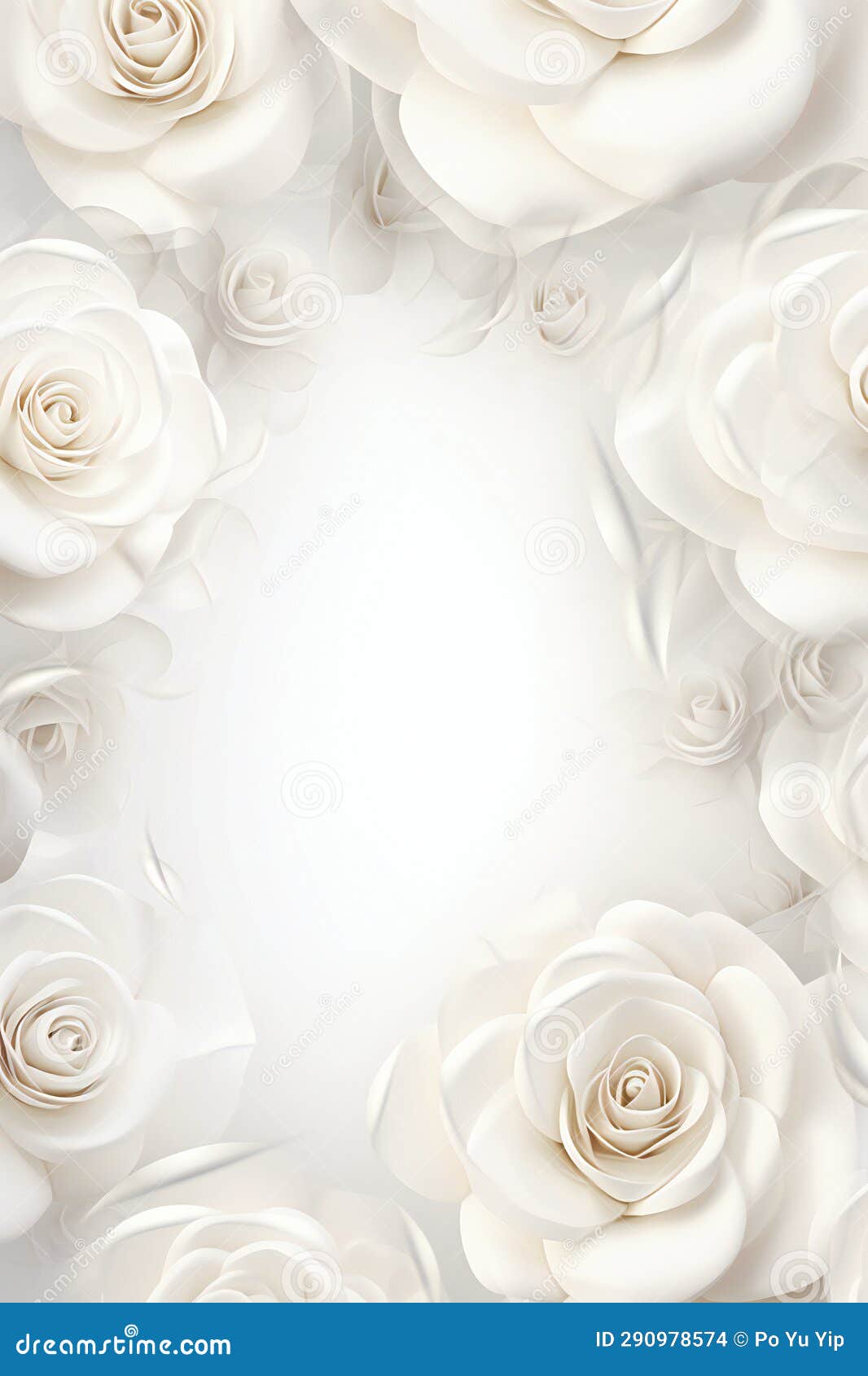 Soft Diffused Rose Pattern Frame for Website Greetings Card Invitation ...