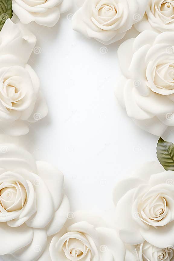 Soft Diffused Rose Pattern Frame for Website Greetings Card Invitation ...