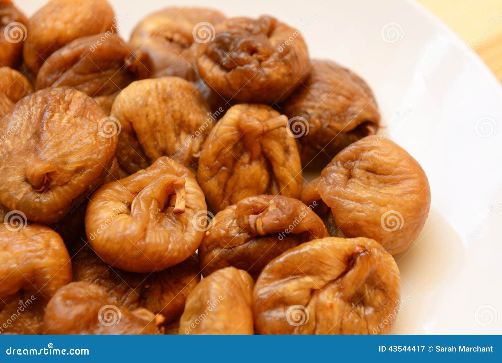 Soft Dried Figs on a White Plate Stock Image - Image of nutrition ...