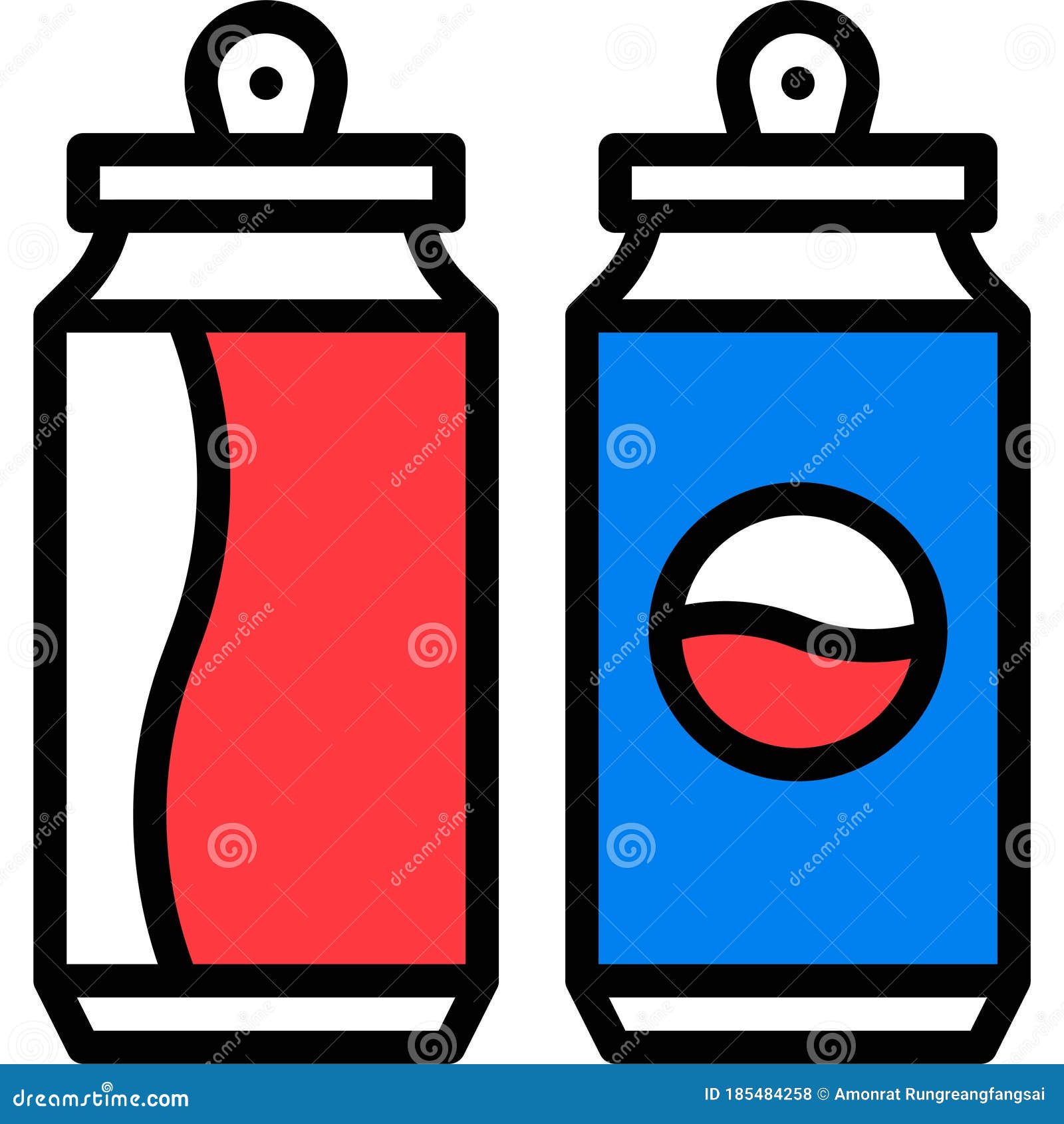 Soft Drink Can Icon, Beverage Filled Vector Illustration Stock Vector ...