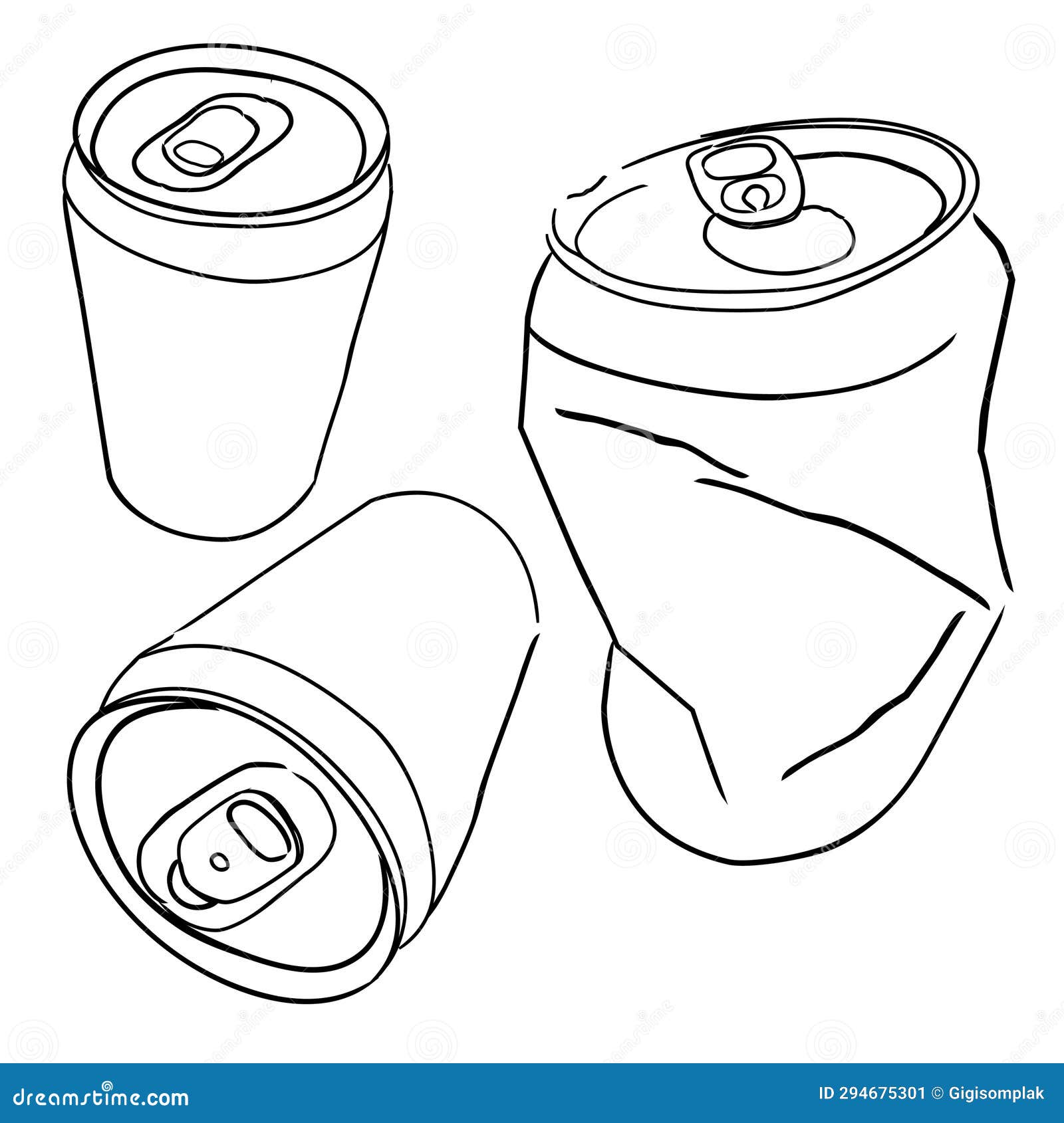 Soft Drink Can, Simple Vector Doodle Vector Hand Draw Sketch, Set 3 ...