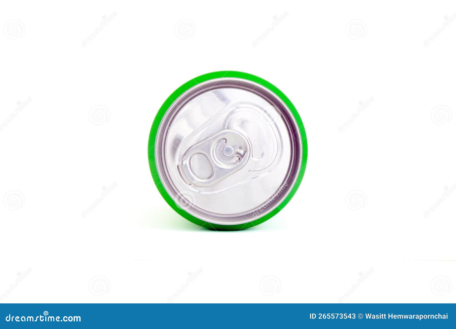 Soft Drink Can Top View Isolated. Stock Image - Image of energy ...
