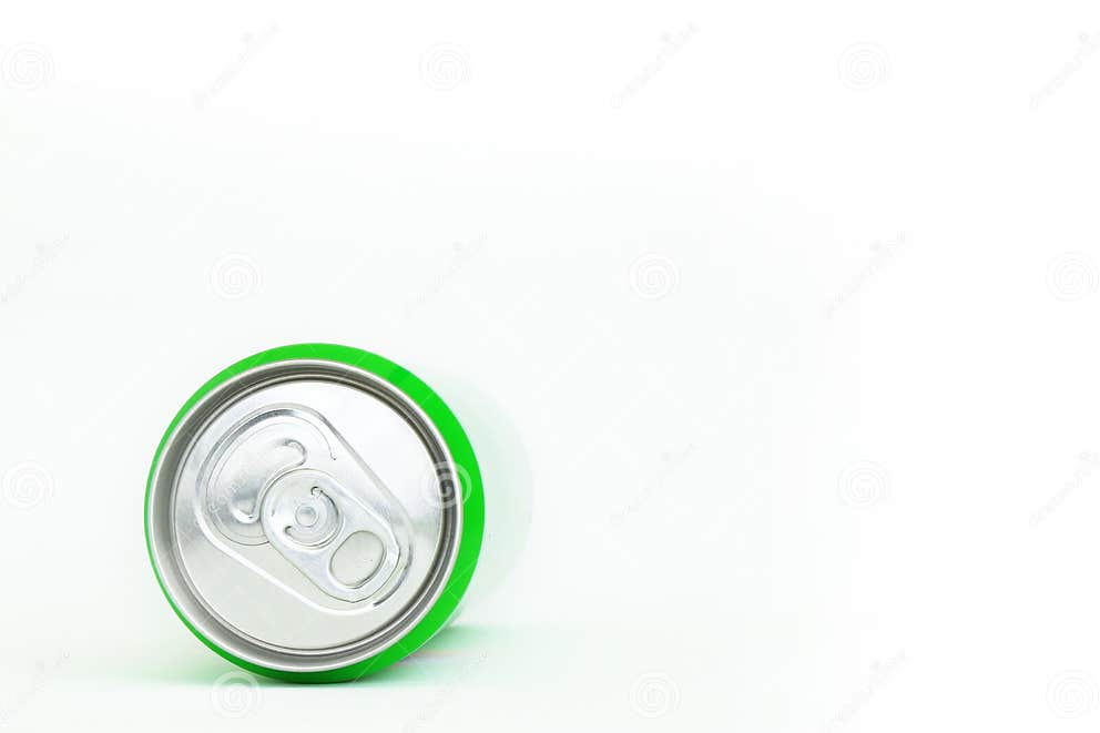 Soft Drink Can Top View Isolated on White Background Stock Photo ...
