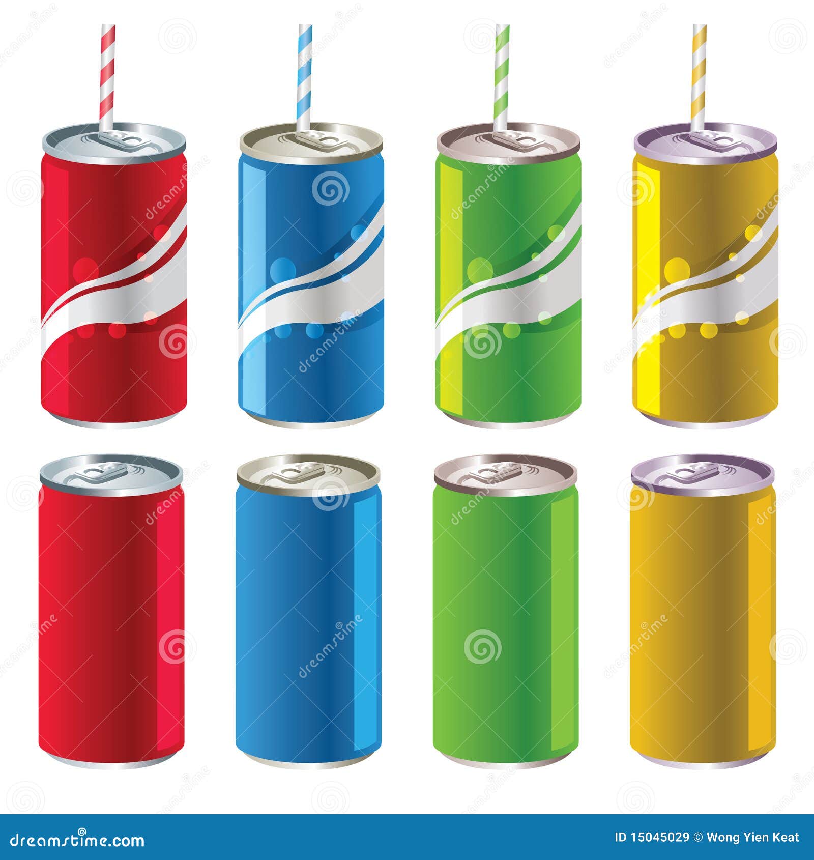 Soft Drink Cans stock vector. Illustration of design - 15045029