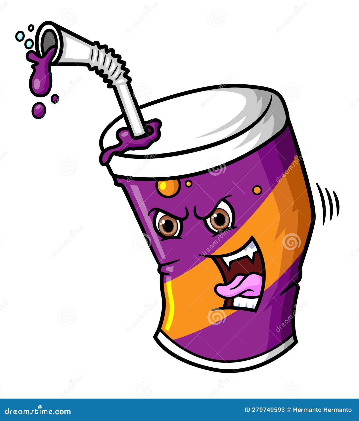 Soft Drink Cartoon Mascot Character Stock Vector - Illustration of ...