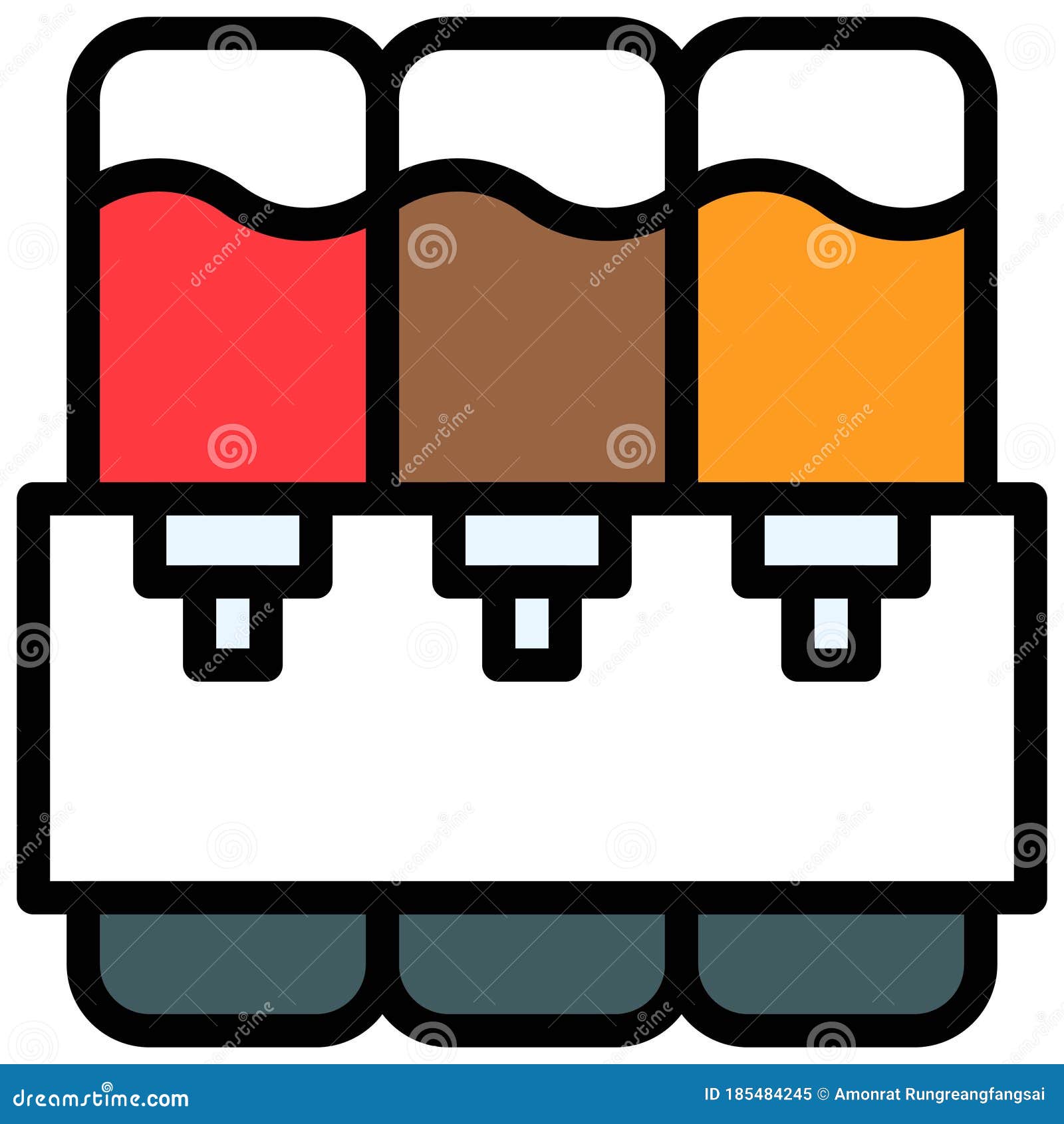 Soft Drink Dispenser Icon, Beverage Filled Vector Illustration Stock ...