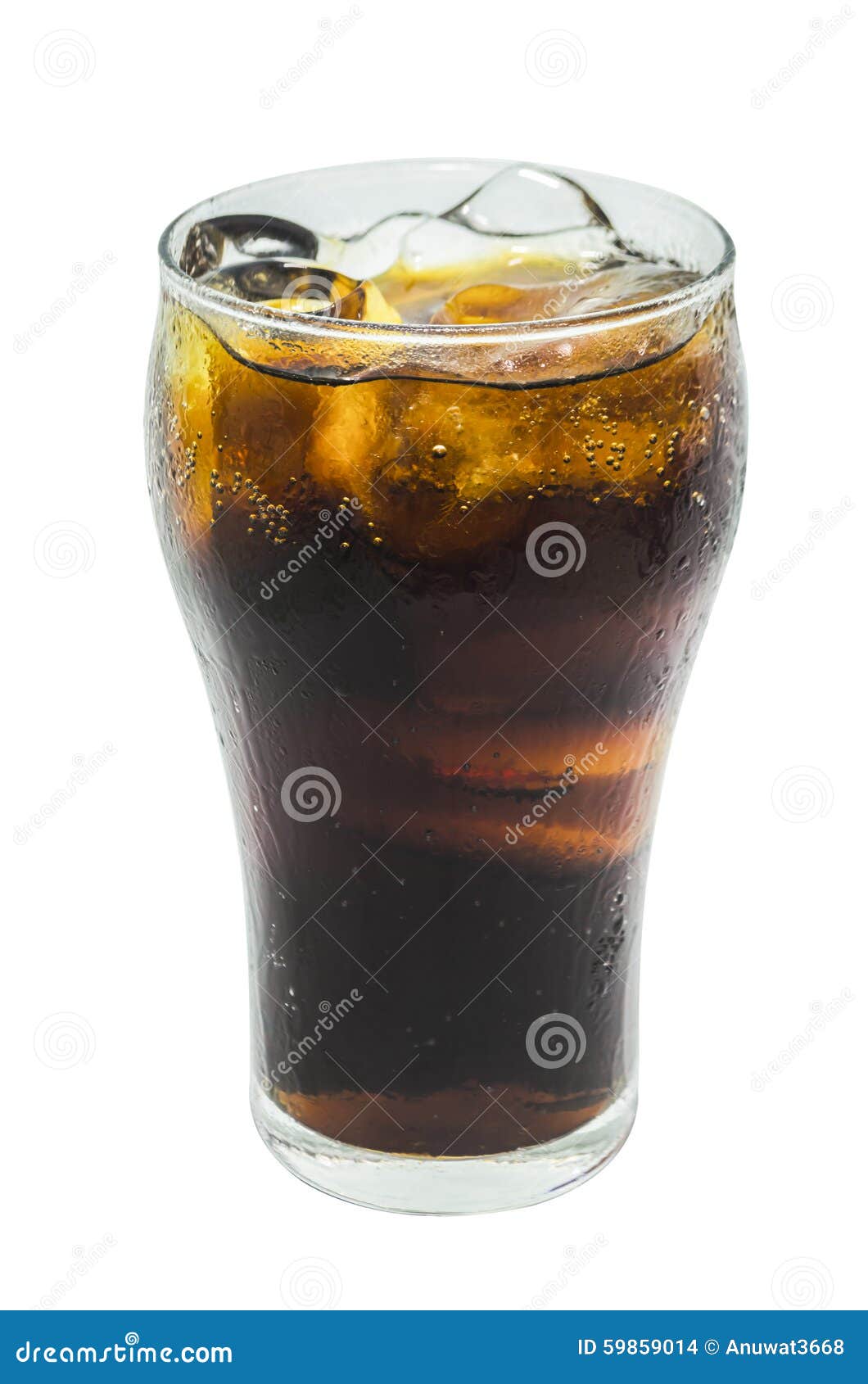 A Soft Drink in Glass on White Background Stock Photo - Image of soda ...