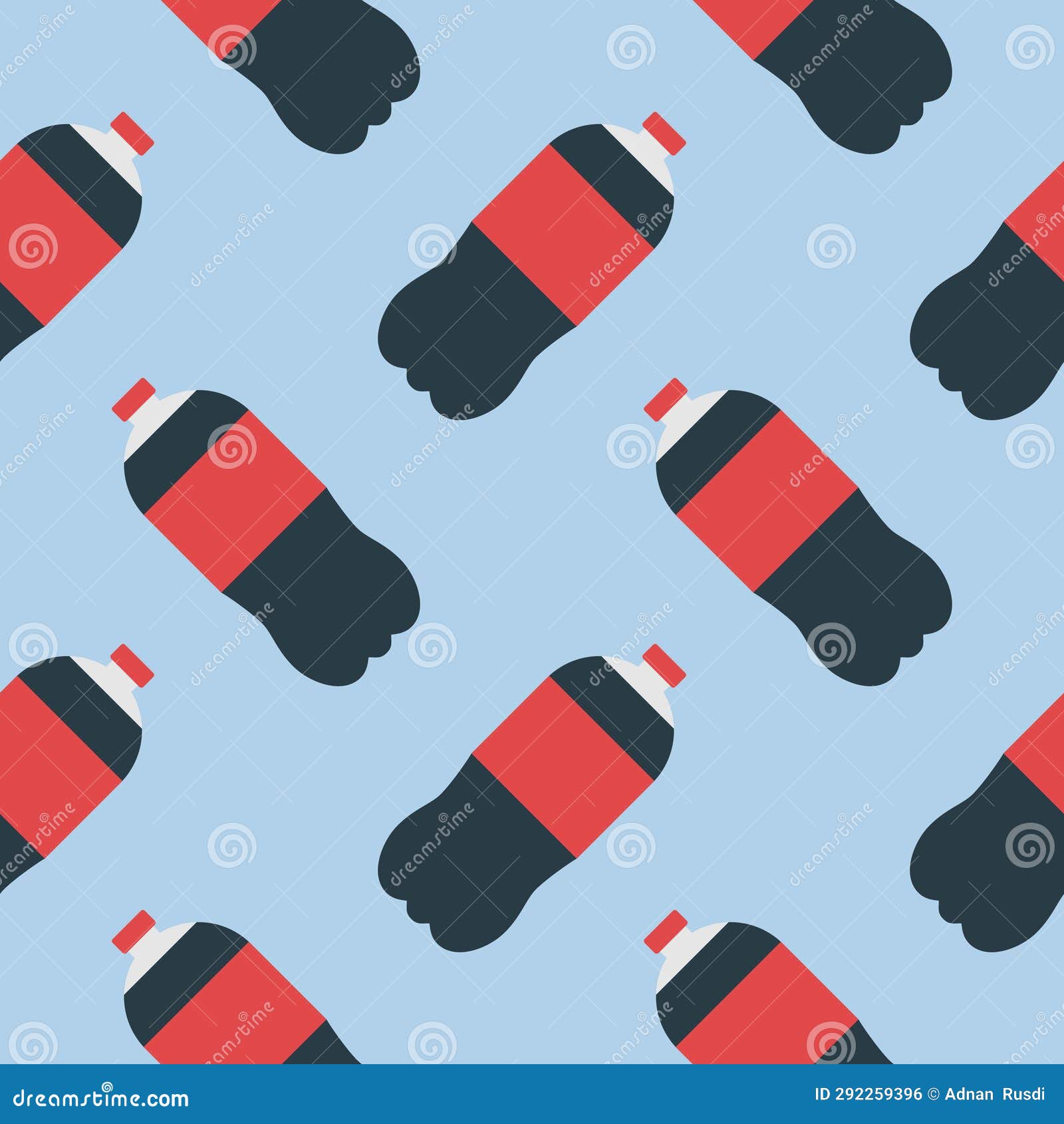 Soft Drink Seamless Pattern Vector Illustration. Bottle of Soda ...
