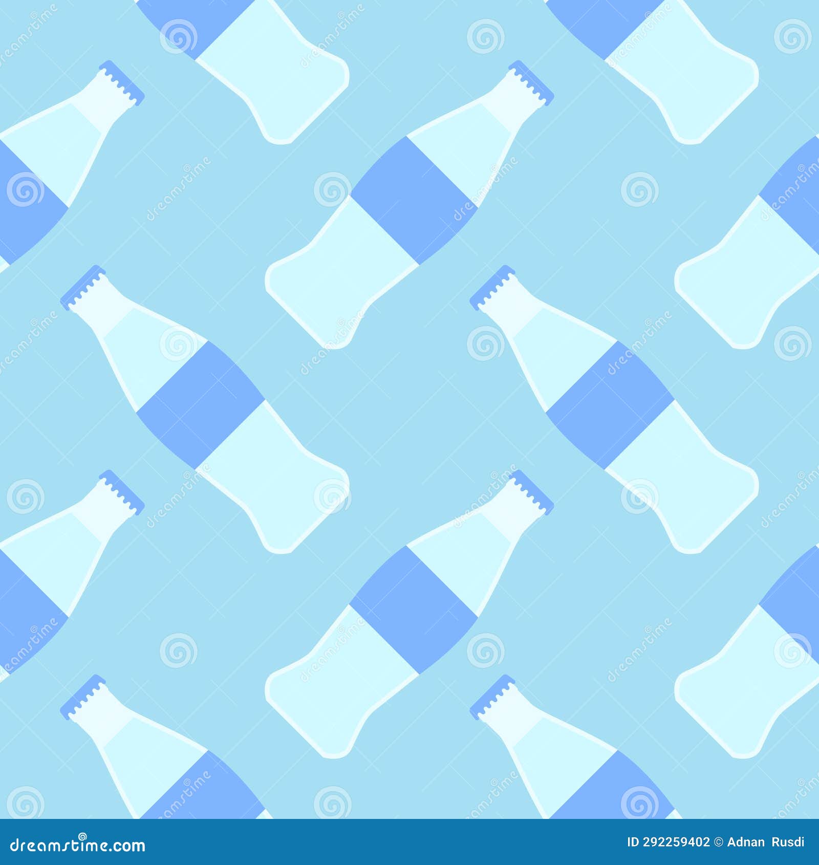 Soft Drink Seamless Pattern Vector Illustration. Bottle of Soda ...