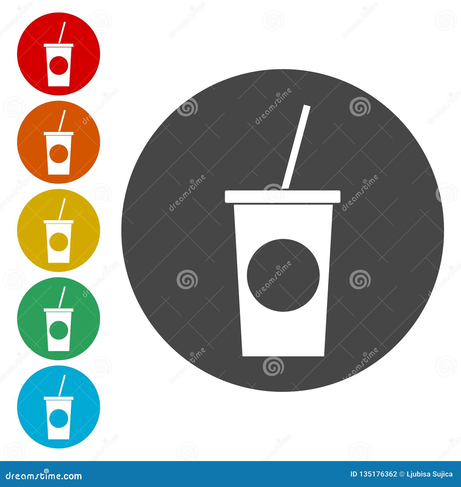 Soft drink sticker set stock vector. Illustration of beverage - 135176362