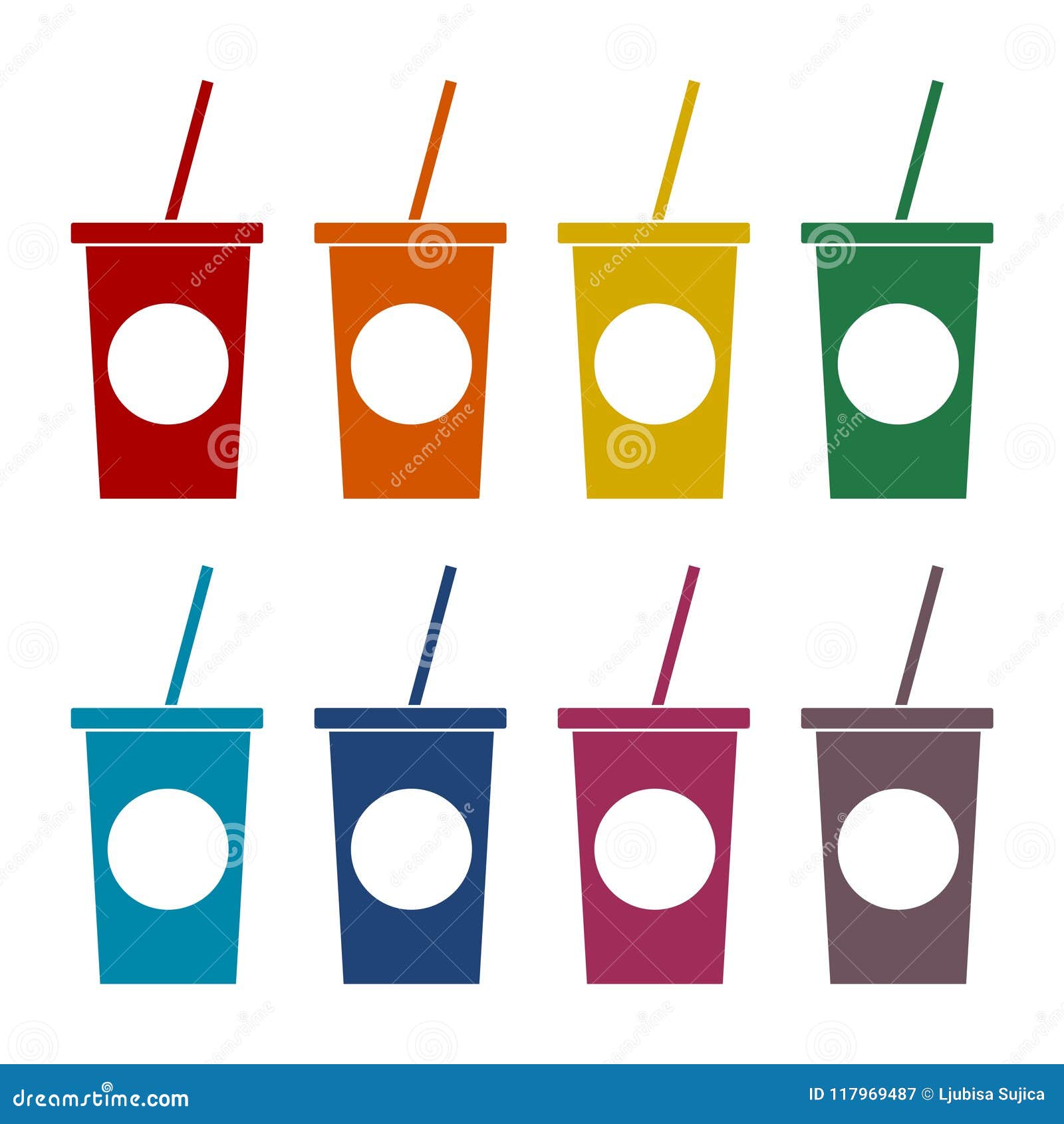 Soft drink sticker set stock vector. Illustration of restaurant - 117969487