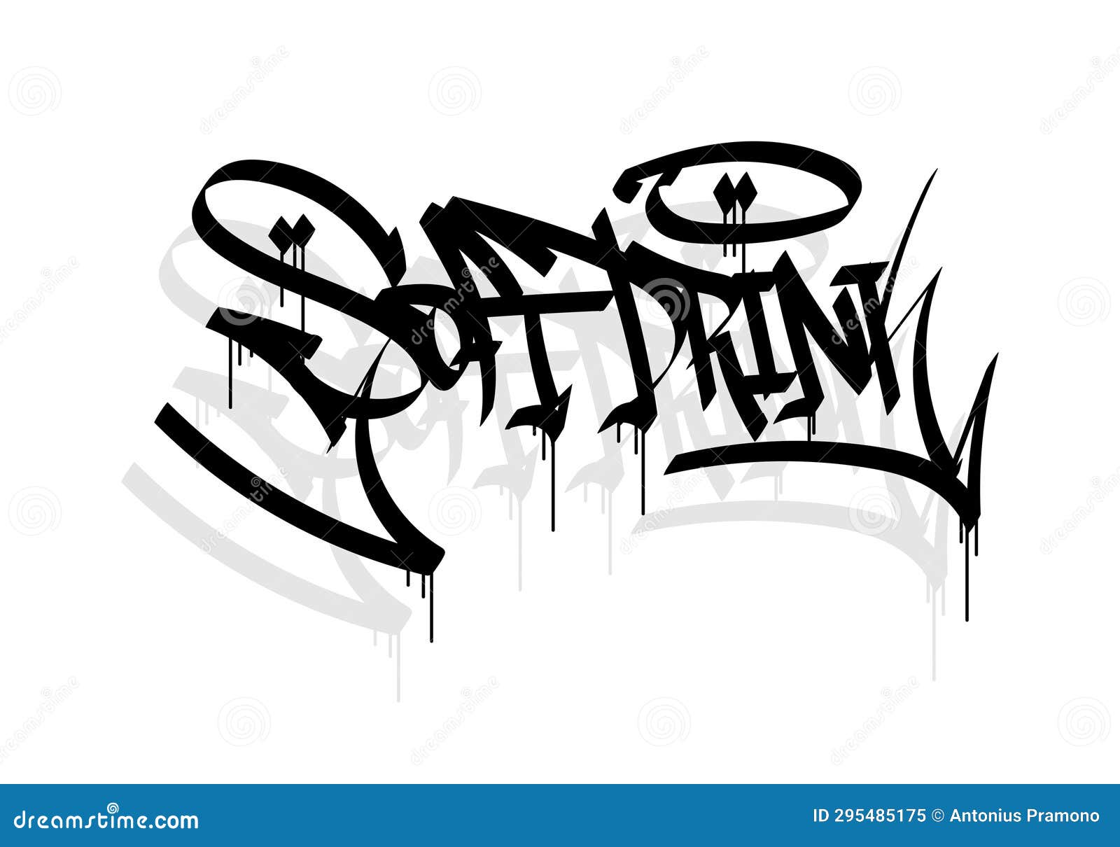 Drink Word. Hand Written Lettering. Vector Illustration. Isolated On ...