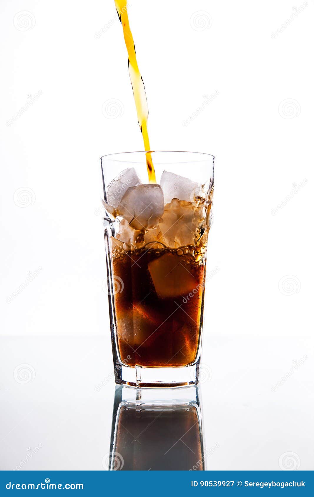 Soft Drinks. Cola Pour from Bottle To Glass Stock Image - Image of ...