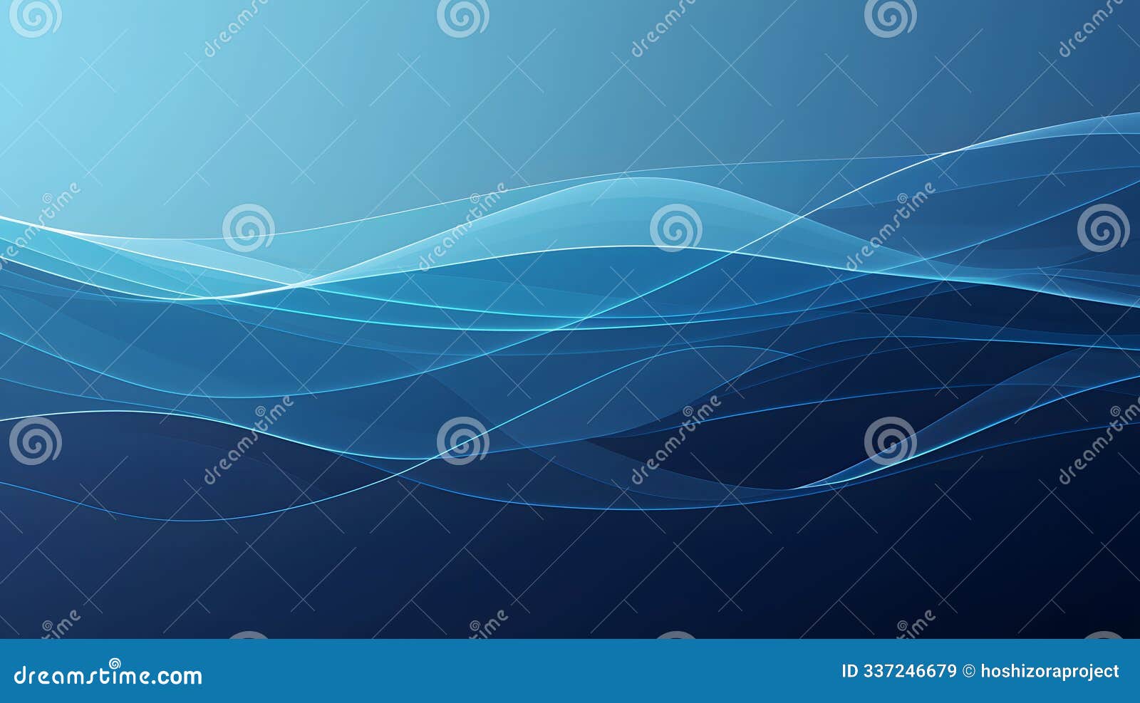 Soft Edged Blue Gradient Waves Stock Illustration - Illustration of ...