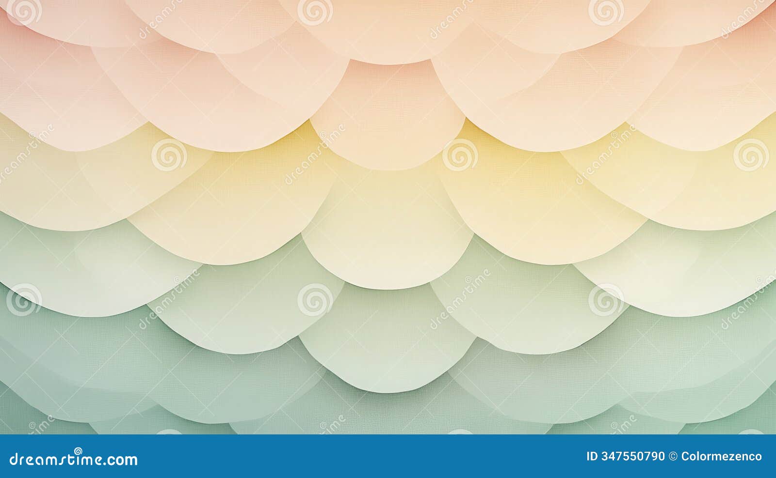 Pastel Gradient Scalloped Pattern with Overlapping Layers Stock ...