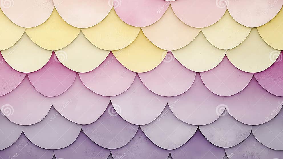 Pastel Gradient Scalloped Pattern with Overlapping Layers Stock ...