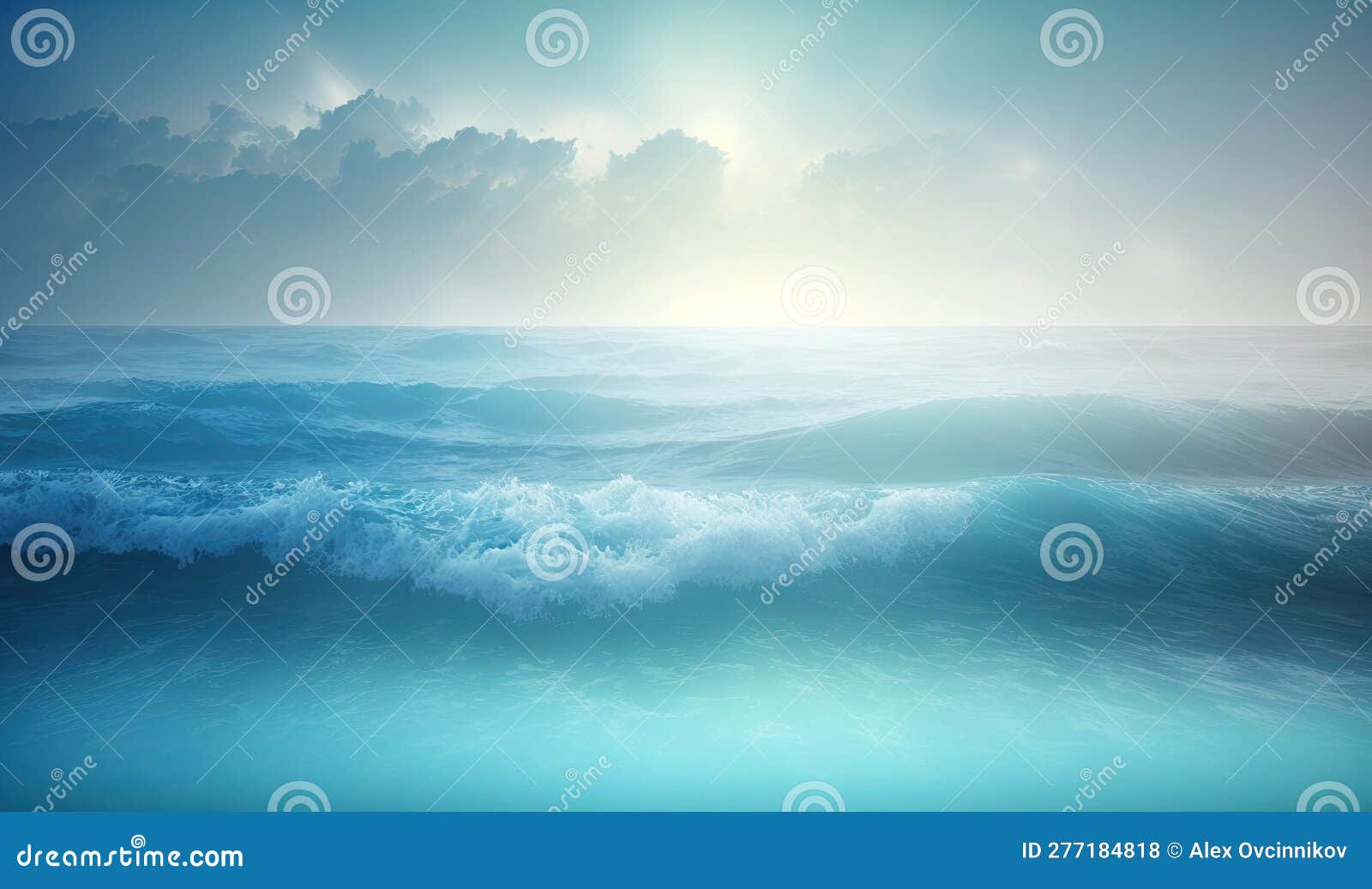 Soft Ethereal Blue Ocean Background for Web and Print Designs. Stock ...