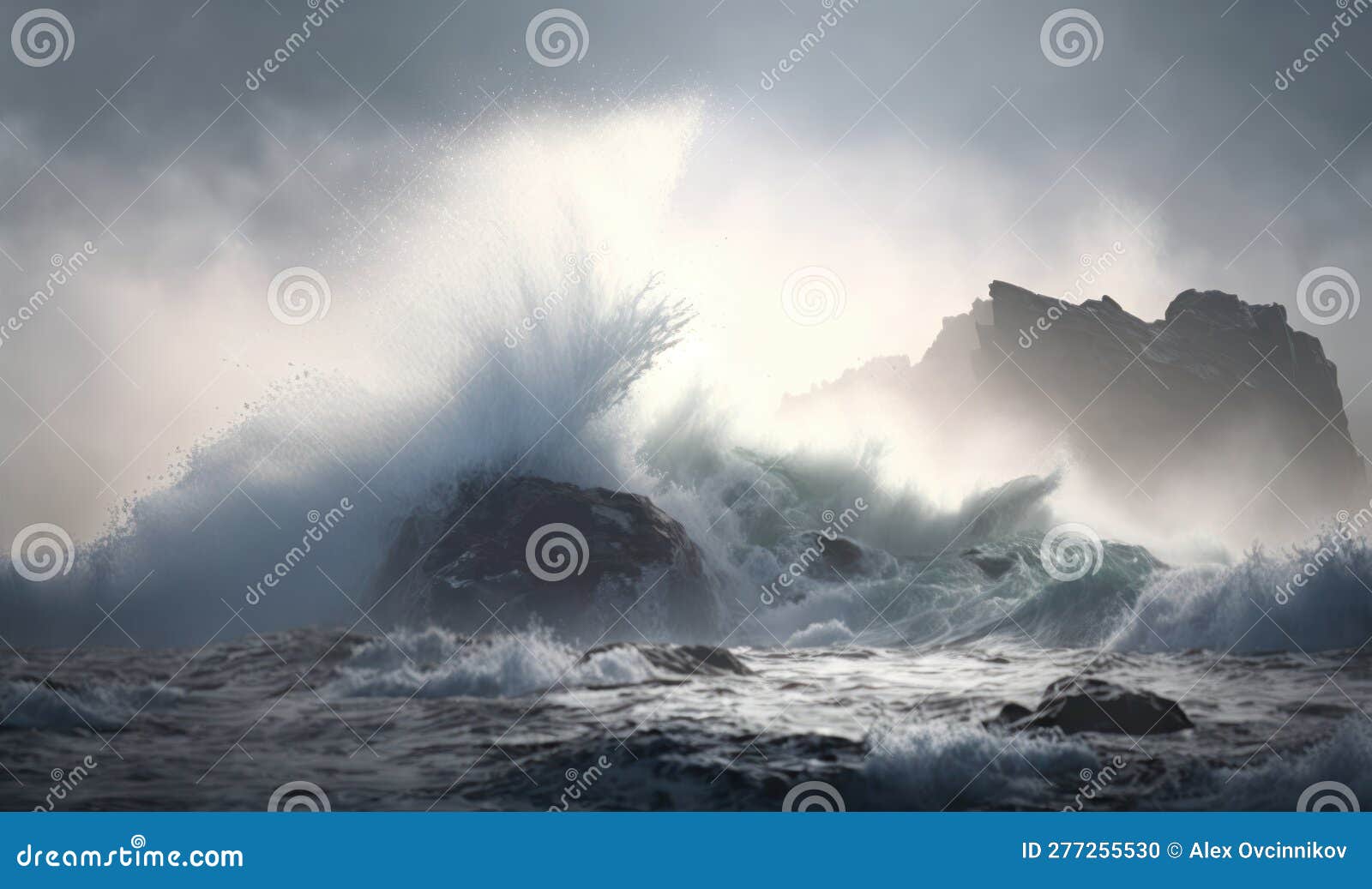Soft Ethereal Water Spray Waves Background for Design Projects. Stock ...