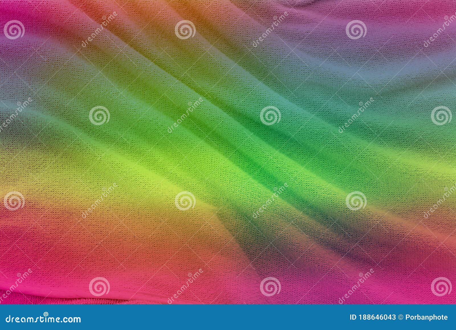 Soft Fabric in Rainbow Colored. Stock Image - Image of silk, print ...