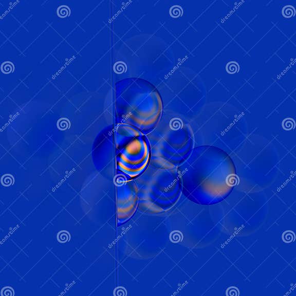 Soft Filter Concept. Abstract Blue 3d Bubbles. Turquoise Colored ...