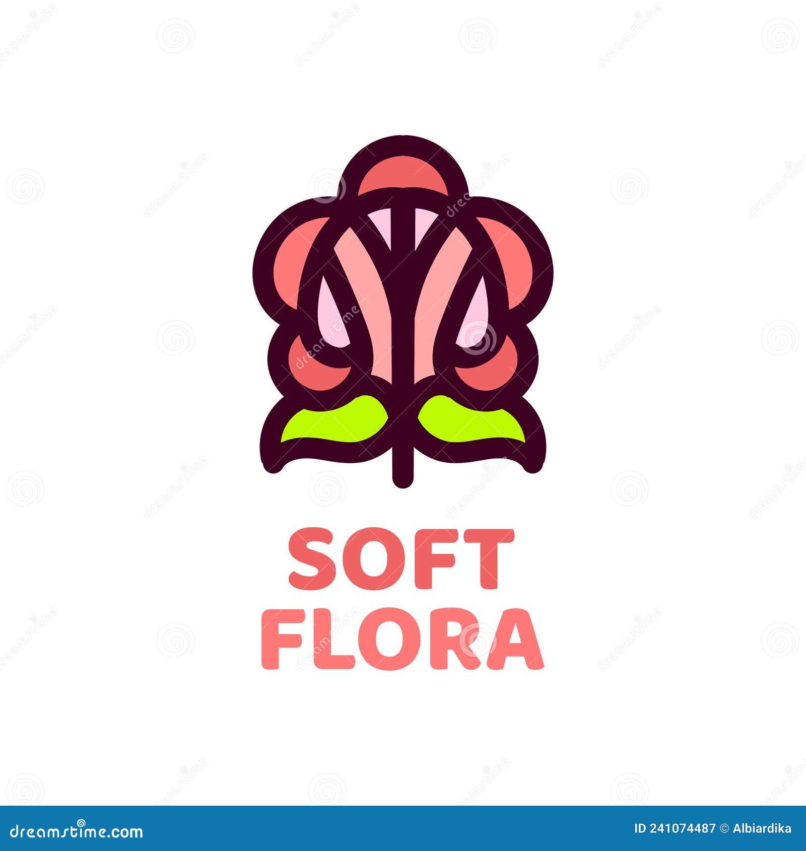 Soft Flora Flower Bloom Nature Logo Concept Design Illustration Stock Vector - Illustration of ...