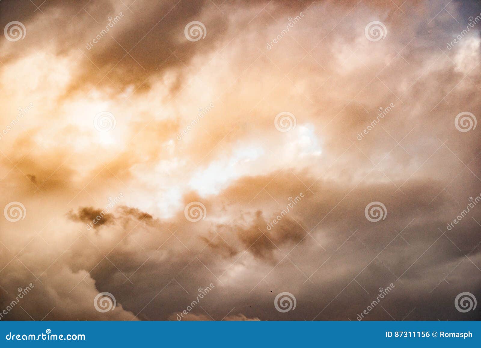 Soft, Fluffy and Colorful Cloud Formation Stock Photo - Image of orange ...