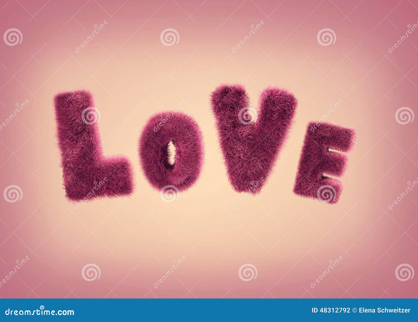 Soft fluffy letters love stock illustration. Illustration of retro ...