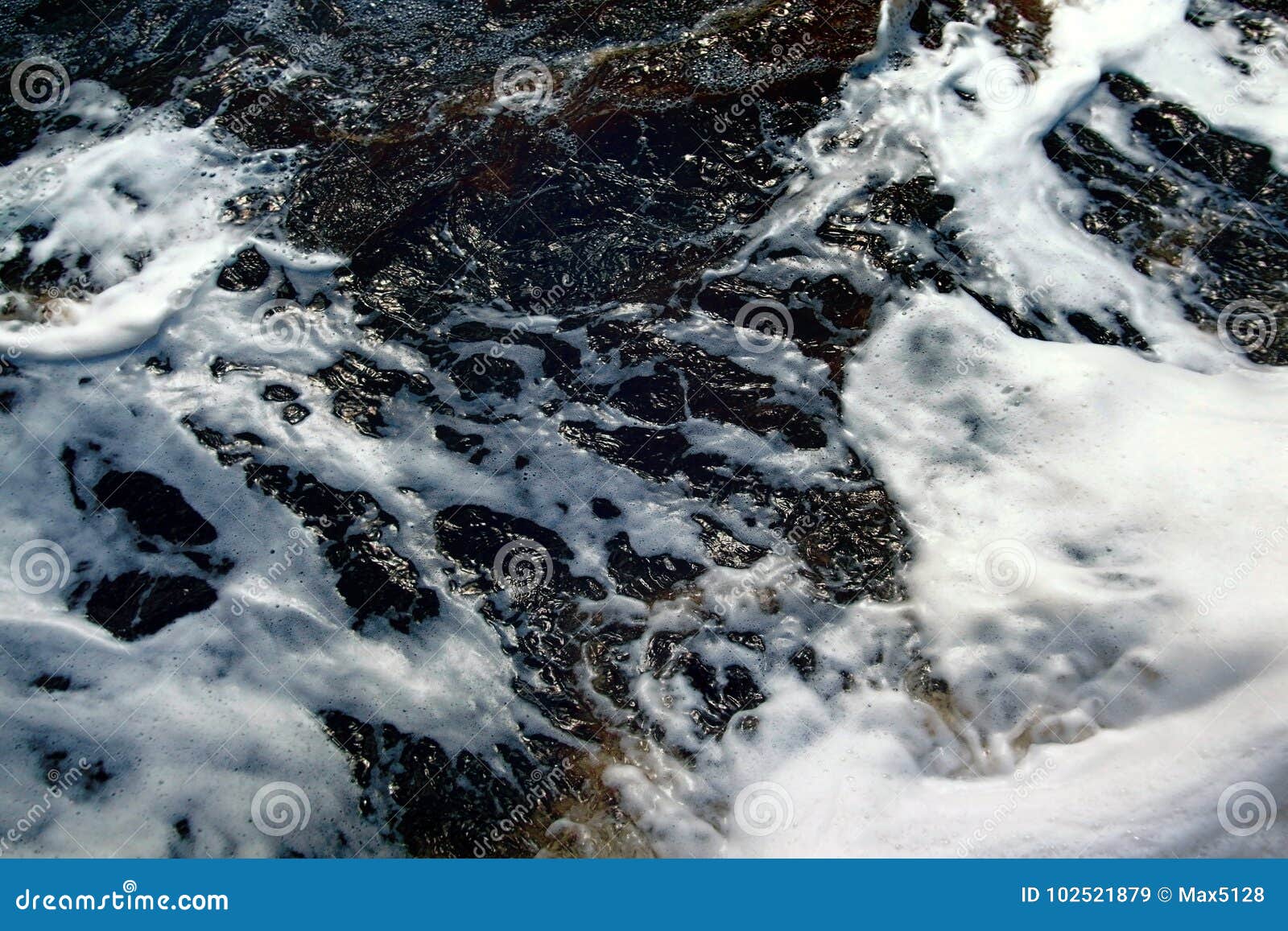 Soft foam on spring Creek stock image. Image of organic - 102521879