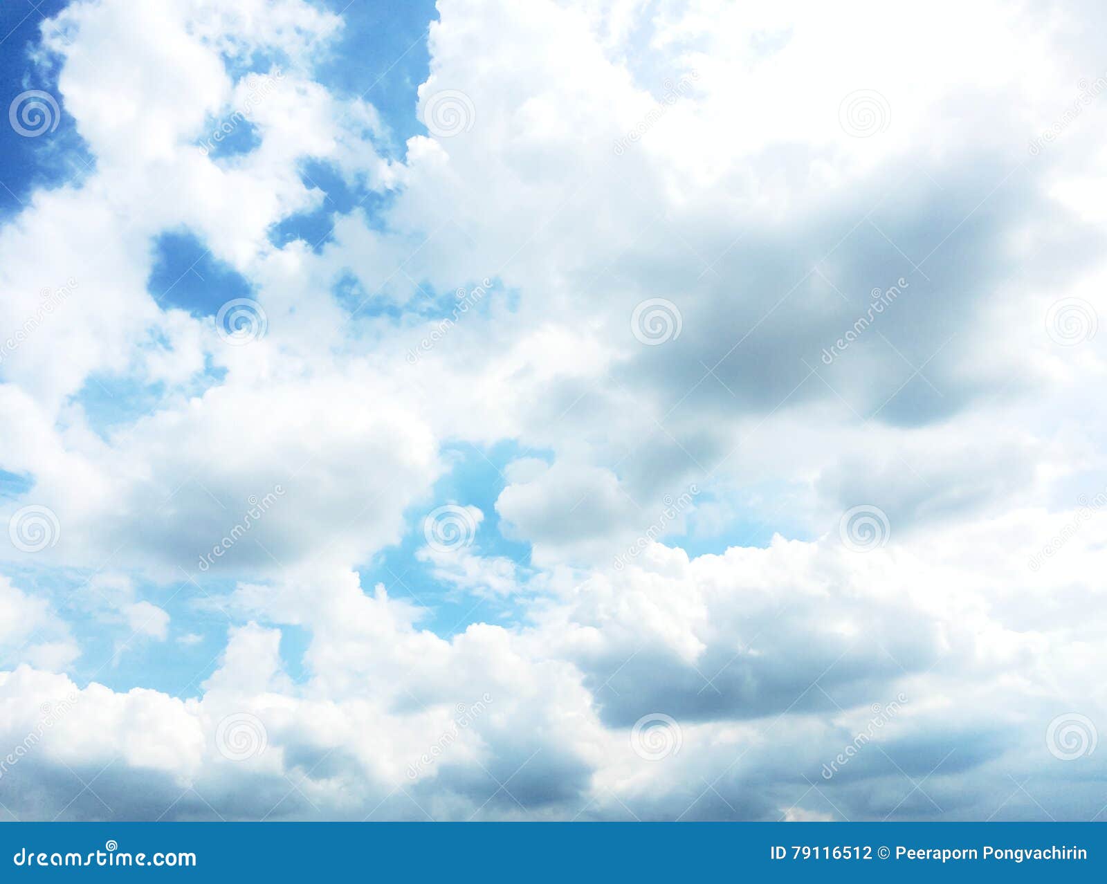 Soft Focus Blue Sky with Clouds Stock Photo - Image of beauty ...