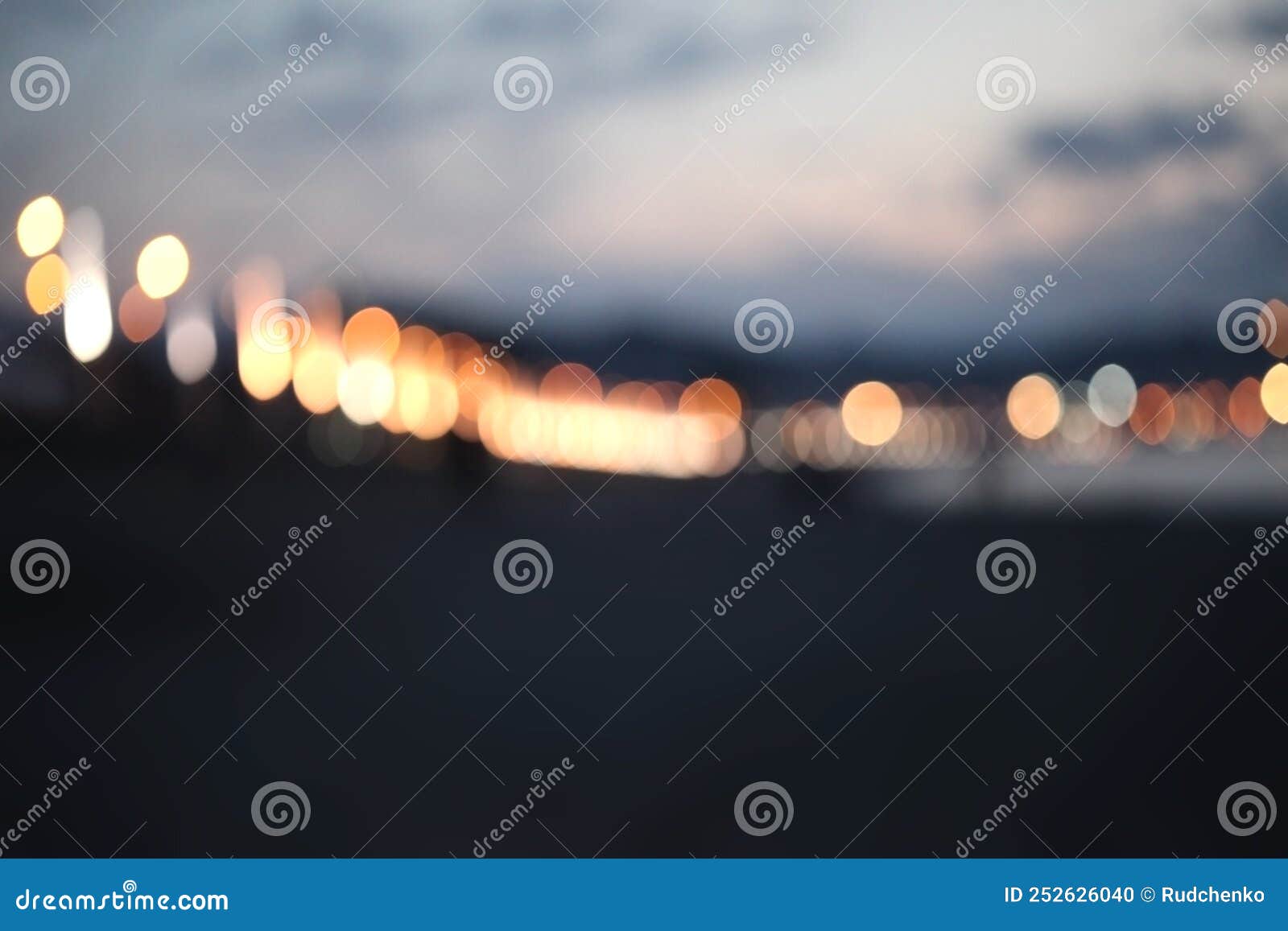 Soft Focus Blur Abstract City Lights Blur Blinking Horizontal ...
